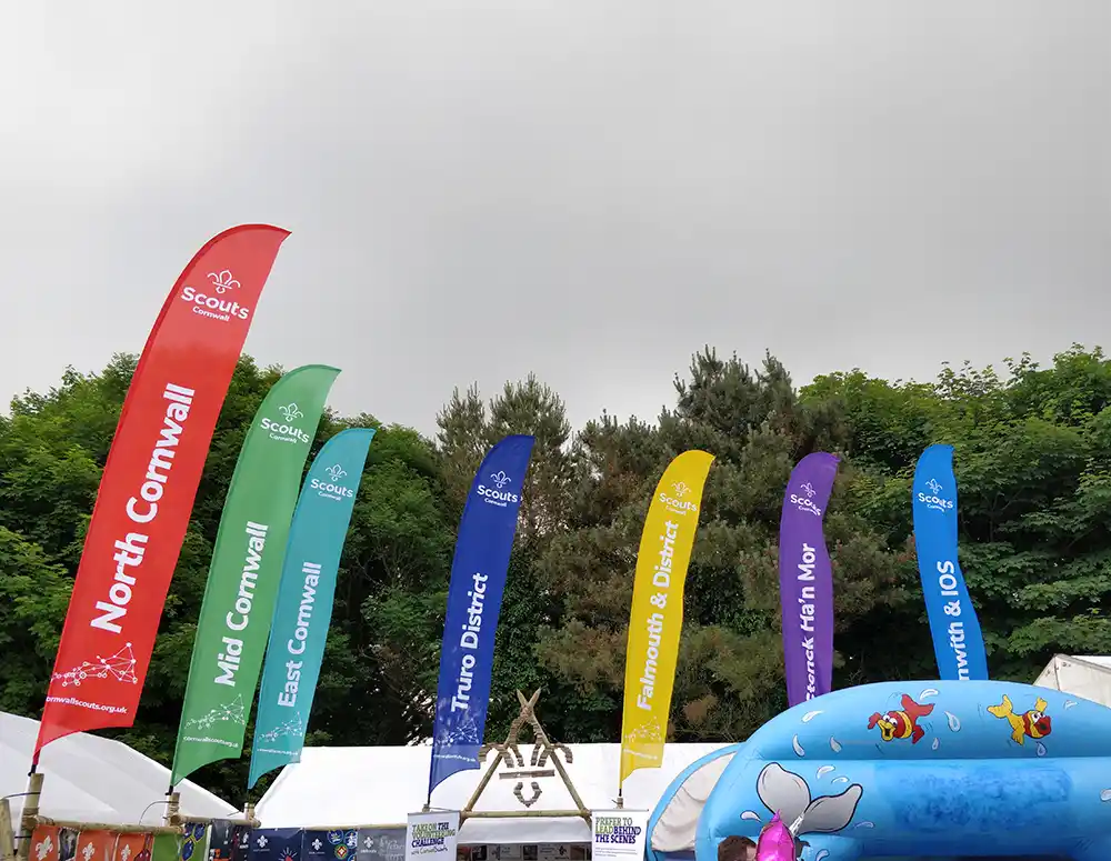 Youth Group Flags | Custom Feather Flags for Scouts, Guides & More