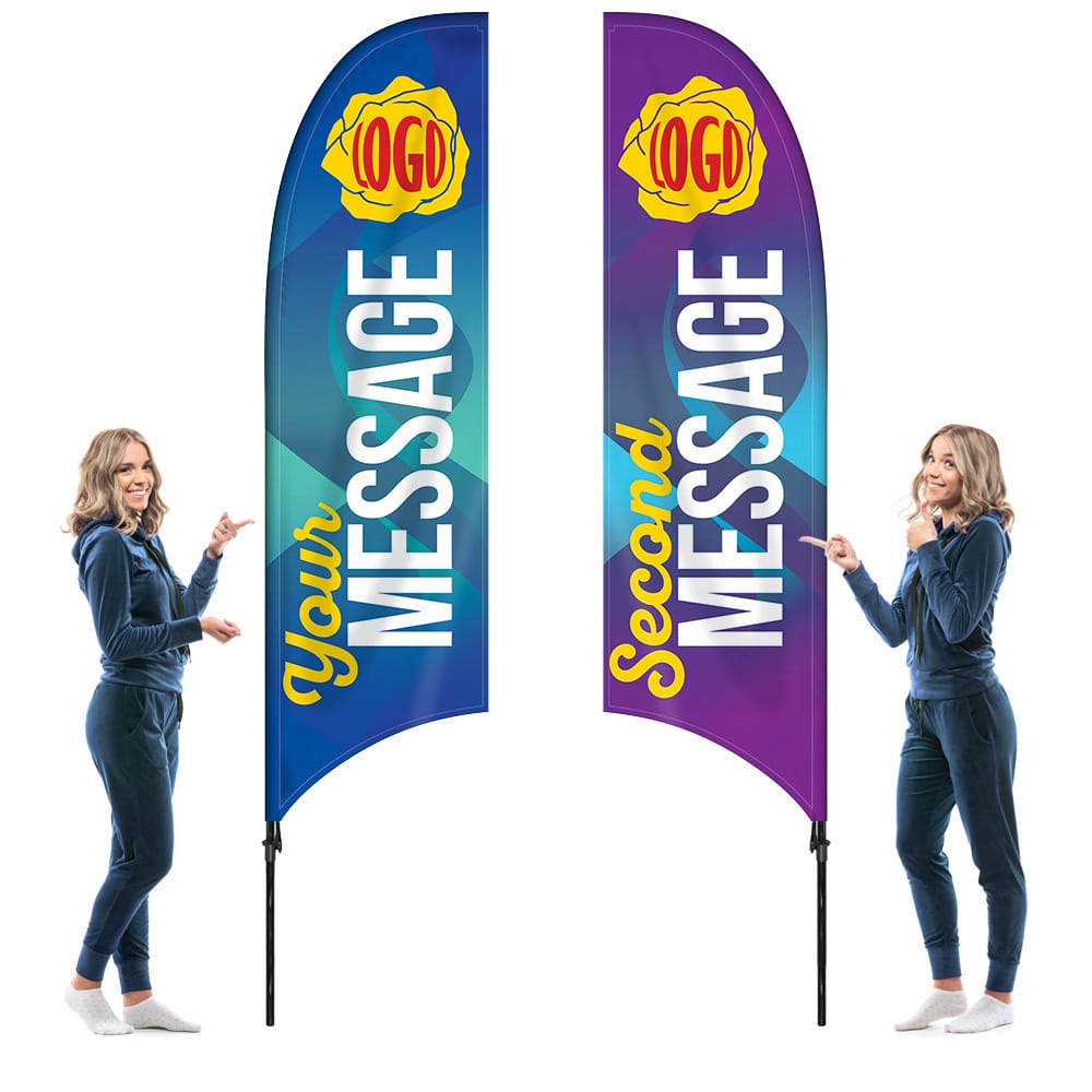 Custom Advertising Flags | Feather, Teardrop, Banner & More – Fast Delivery