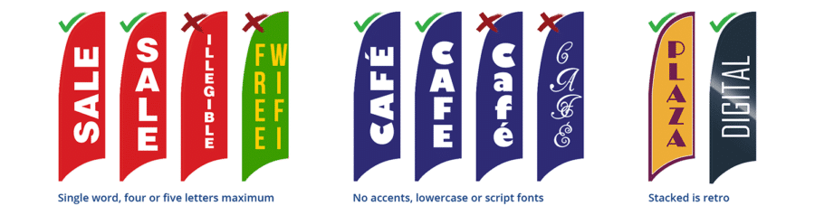 Stacking letters vertically on a flag - Sailflags